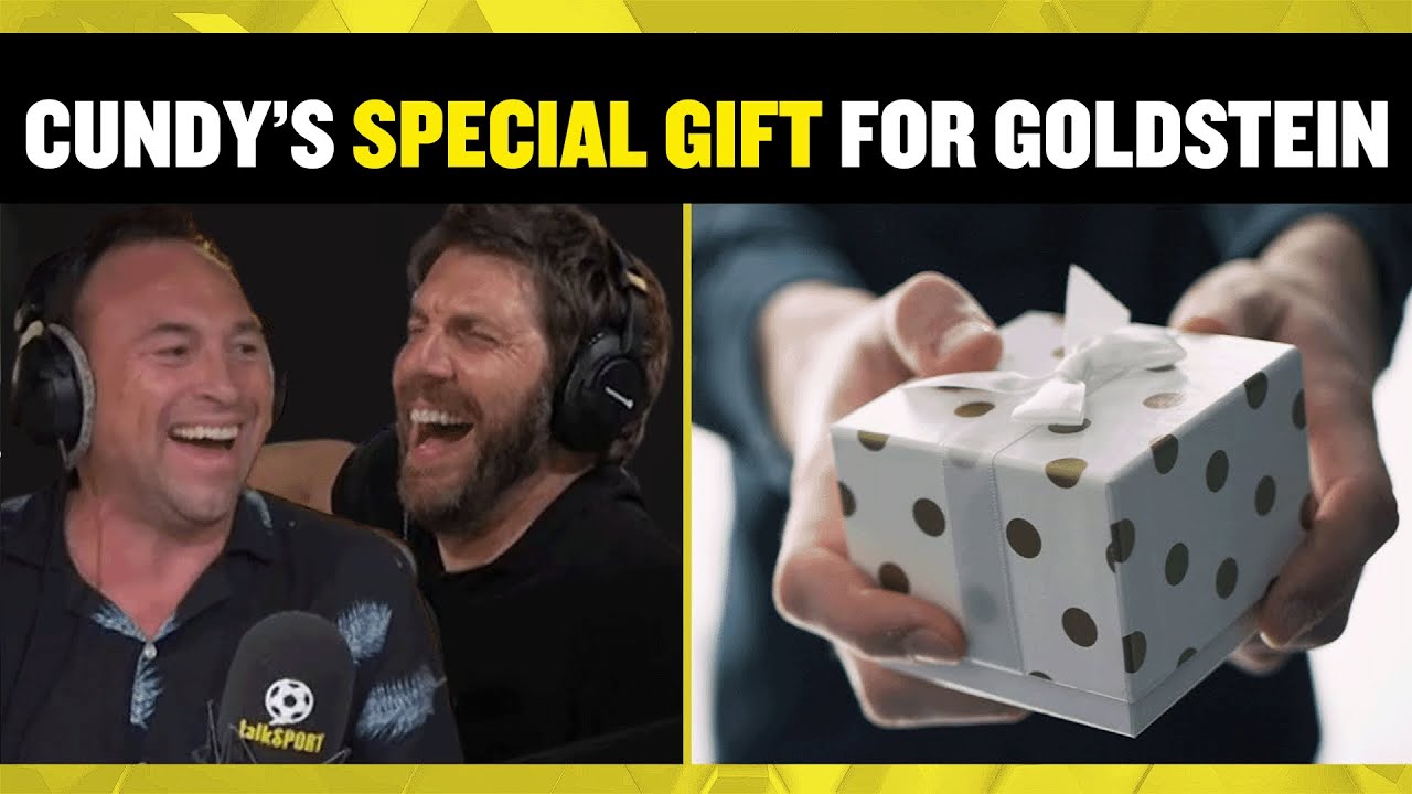 Jason Cundy gives Andy Goldstein a gift to celebrate their final Sport ...
