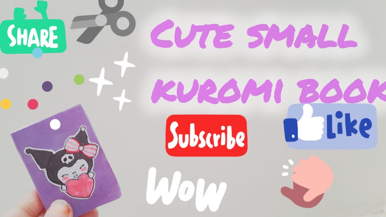 how to make small kuromi book/homemade/diy/back to school crafts/tiny ...