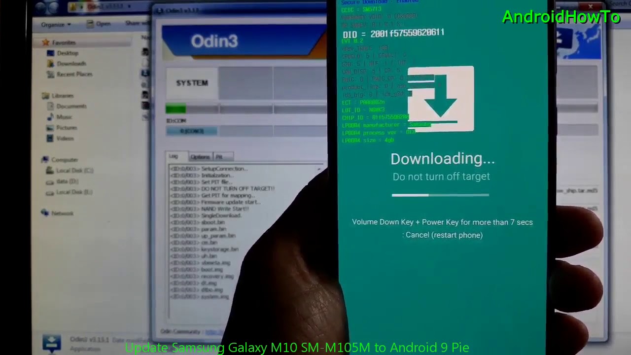 Update Samsung Galaxy M10 SM-M105M to Android 9 Pie - YouTube