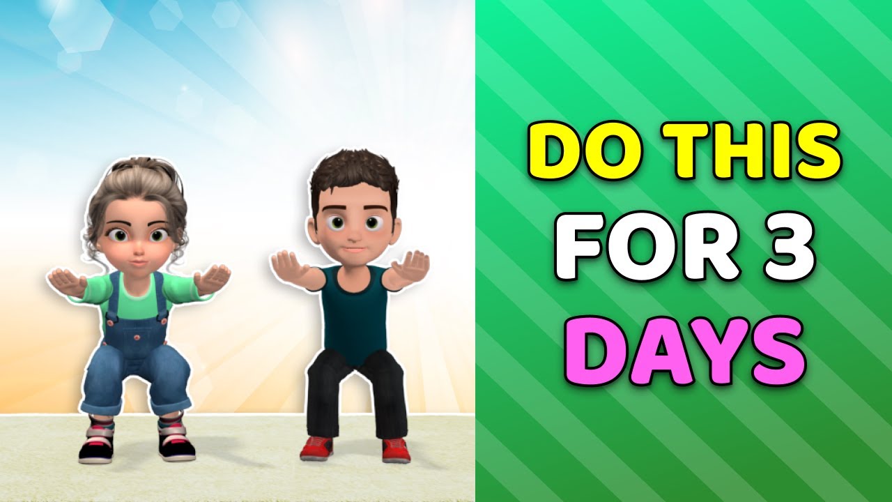 3-DAY SQUATS CHALLENGE FOR CHILDREN - STRONGER LOWER BODY - YouTube