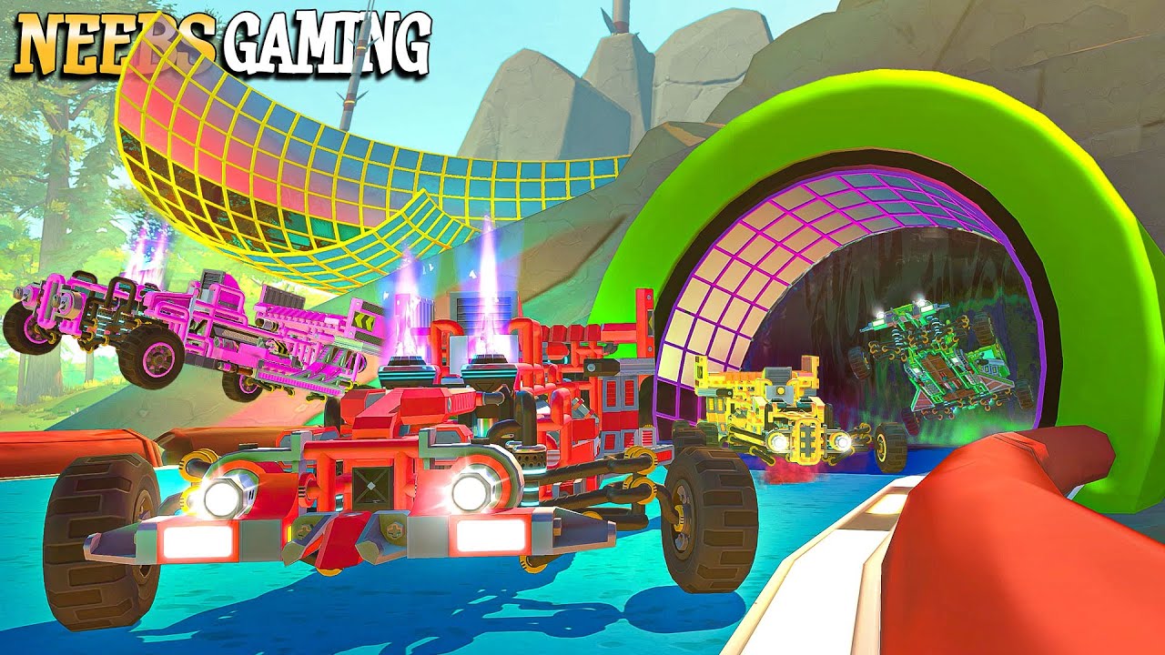 We Made A Mario Kart Track In Scrap Mechanic! - YouTube