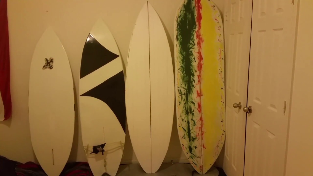 My Quiver is growing, 4 surfboards hand shaped by me, Retro, Fish ...