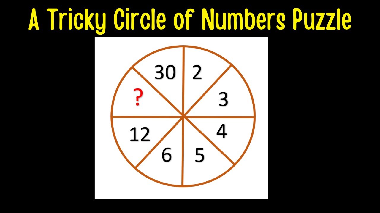 A Tricky Circle of Numbers Puzzle. - YouTube