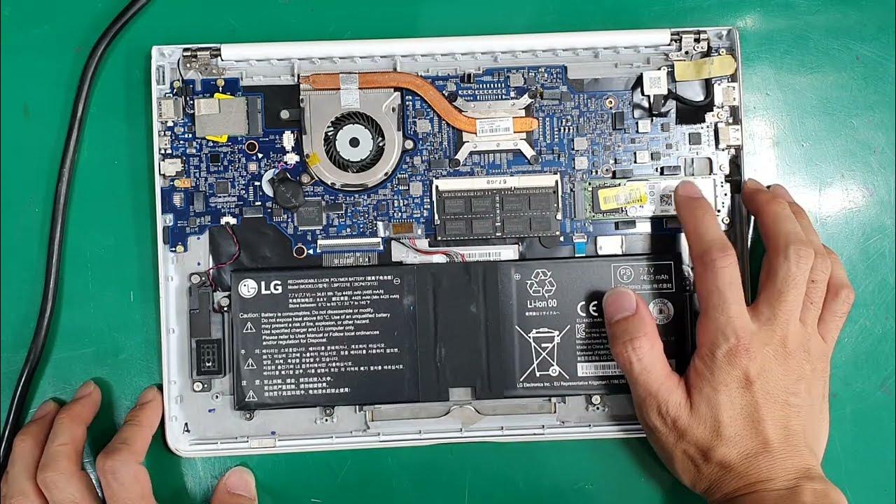 LG GRam 14z960 분해및 SSD 메모리 업그레이드 방법 - YouTube
