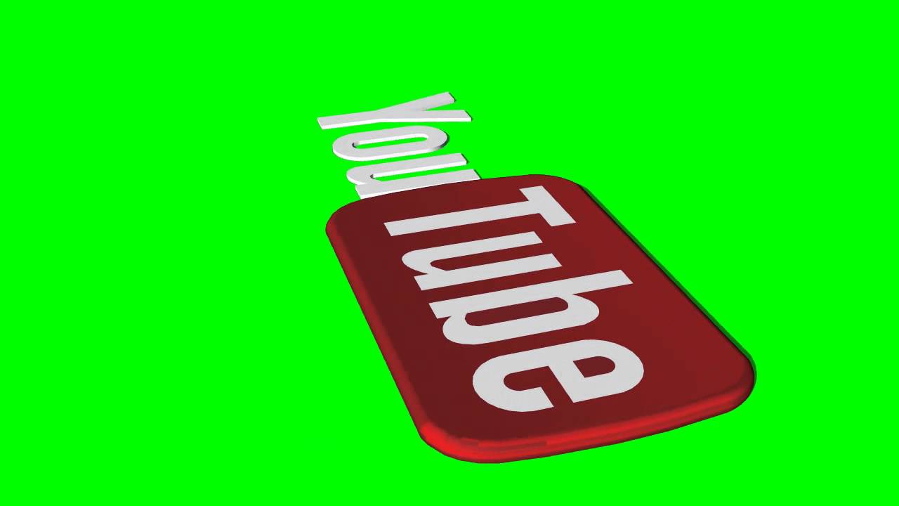 YouTube 3D Logo turns - green screen effects - free use - YouTube