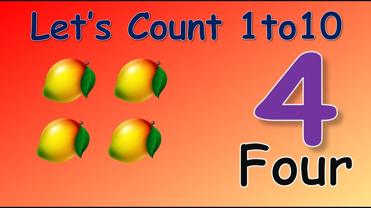Counting 1 to 10 for kindergarten using fruits & toy train| Learn ...