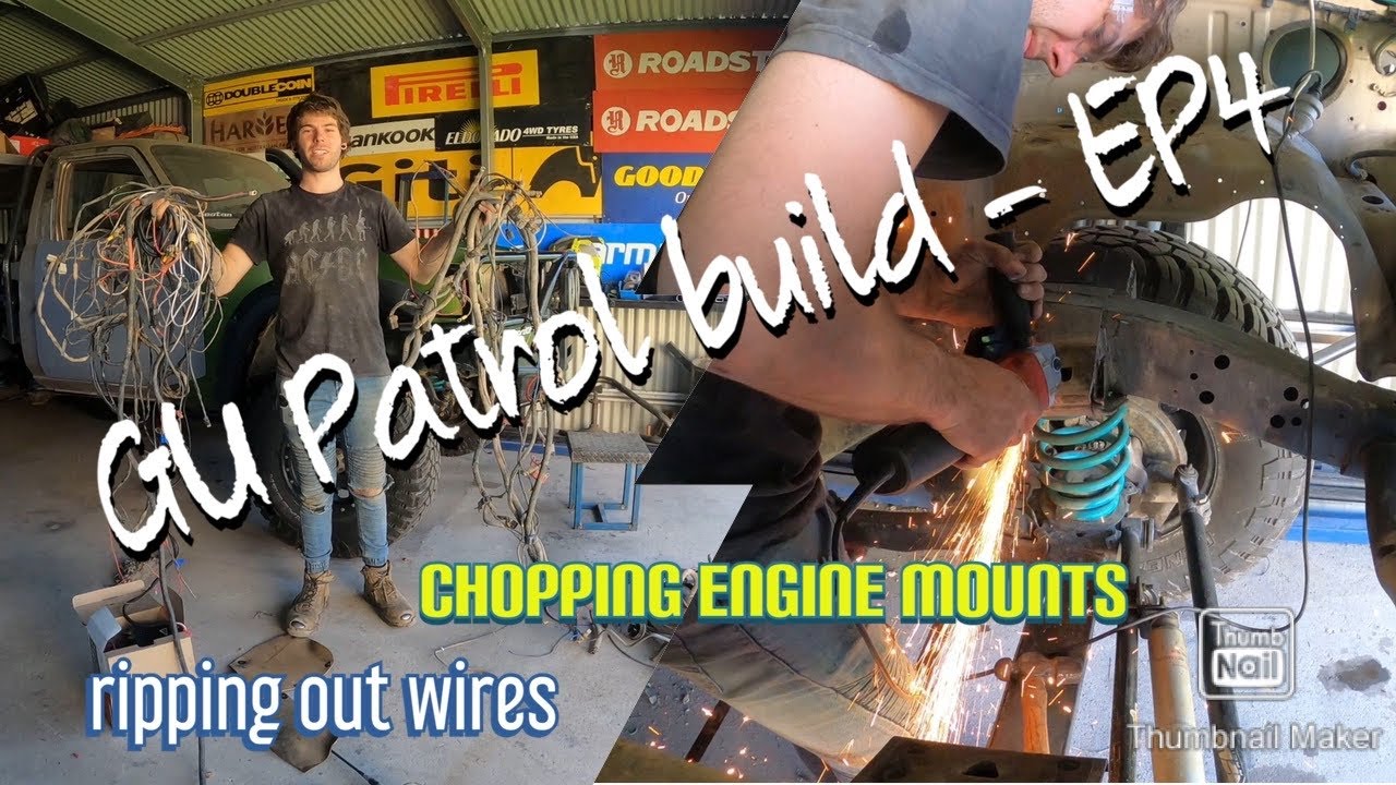 GU patrol build - EP4 - the point of no return | chopping engine mounts ...