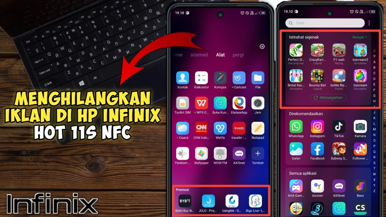 Cara Menghilangkan Iklan Di Hp Infinix Hot 11s Nfc || Menghapus Iklan ...