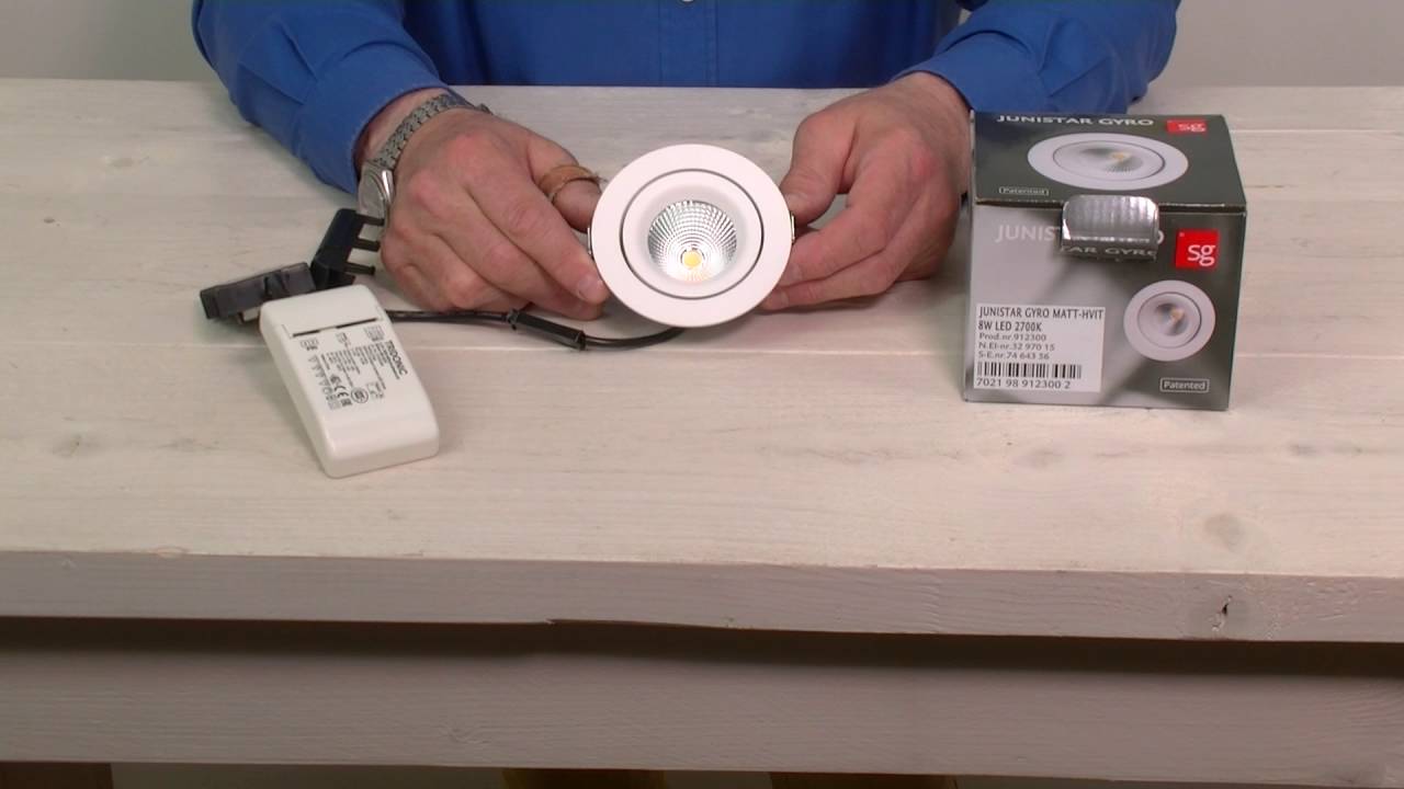 Dimbare LED inbouwspot van SG - Junistar Gyro - YouTube