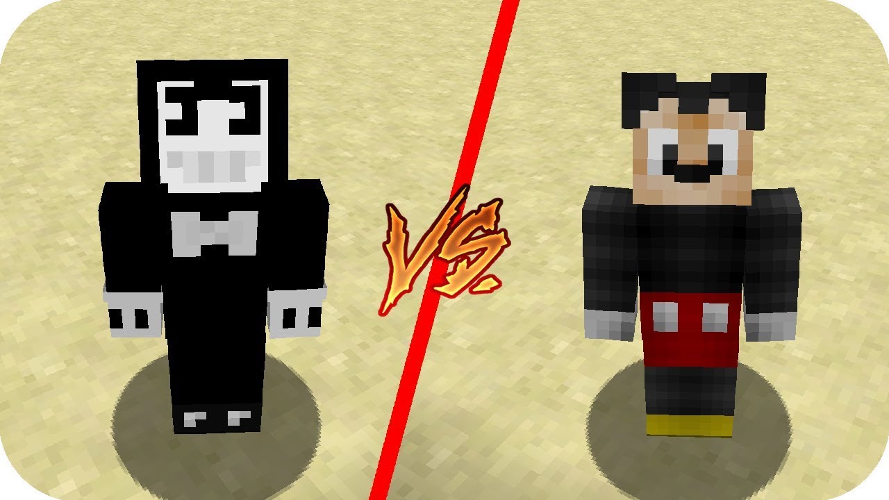 Casa Bendy vs casa Mickey Mouse - Minecraft - YouTube