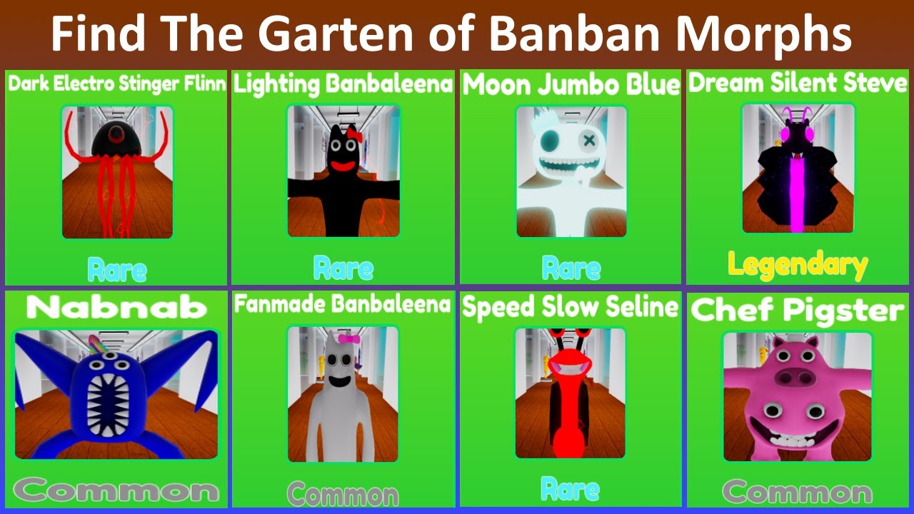 Roblox | Find The Garten of Banban Morphs | Part 9 | Dream Silent Steve ...