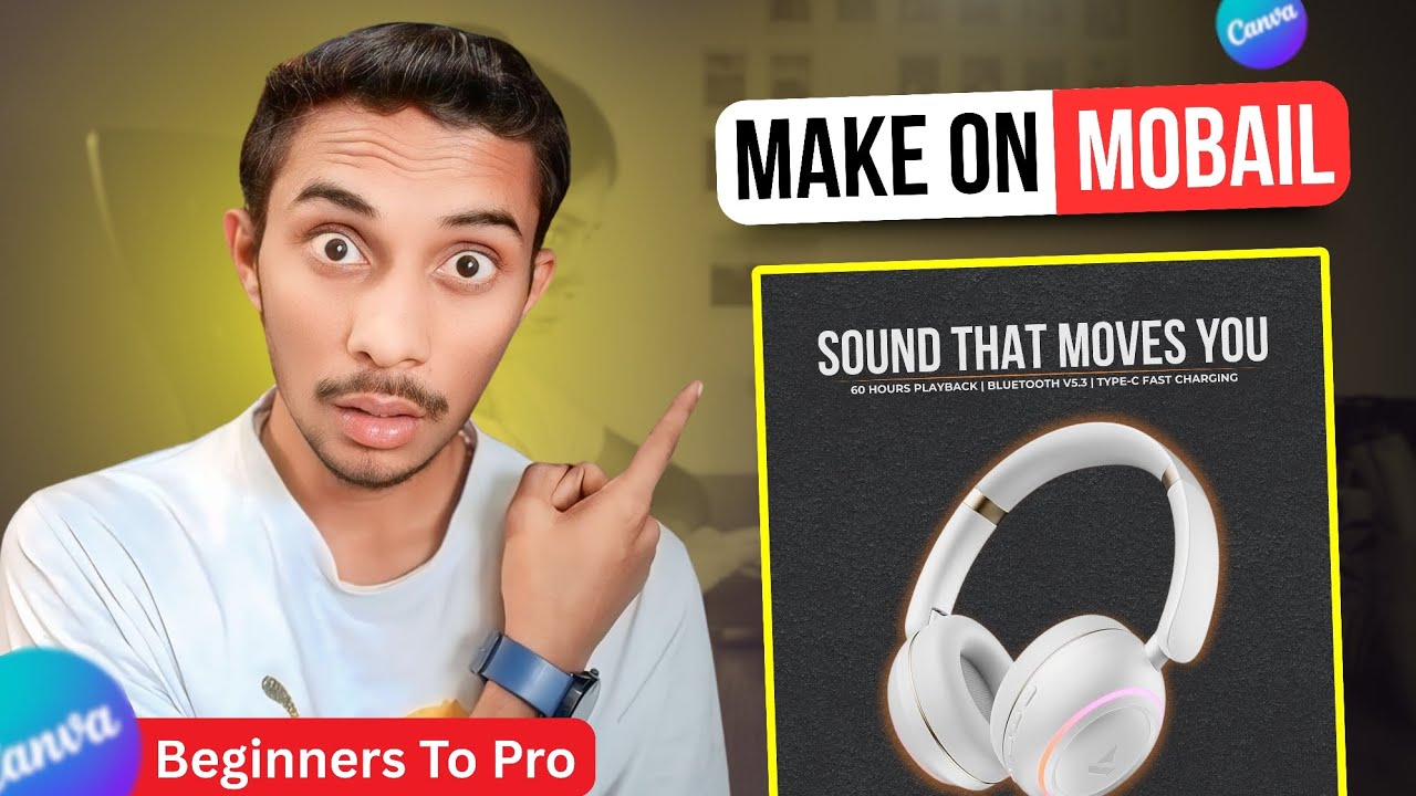 "I Designed This Stunning Headphone Poster Using Just My Phone! 🎧 ...