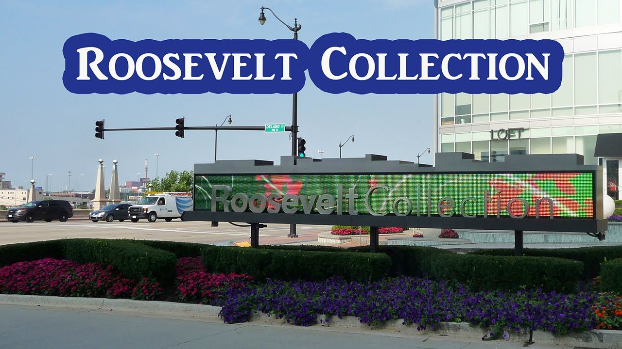 The Roosevelt Collection, shopping center, city park - YouTube
