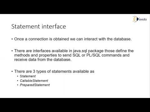 Statement Types in JDBC - YouTube