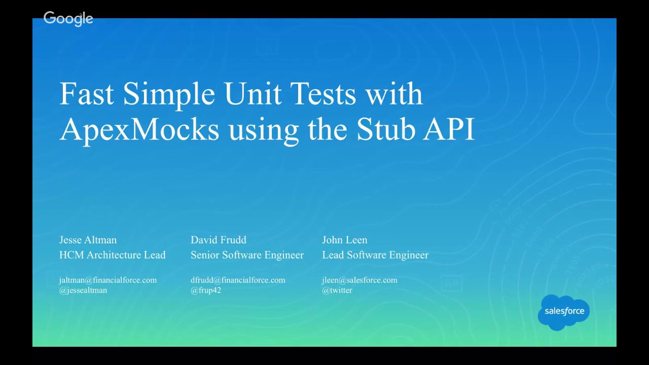 Fast Simple Unit Tests with ApexMocks using the Stub API - YouTube