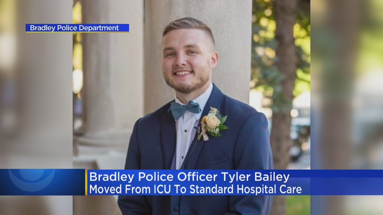Bradley Police Officer Tyler Bailey, Shot In The Line Of Duty, Moved ...