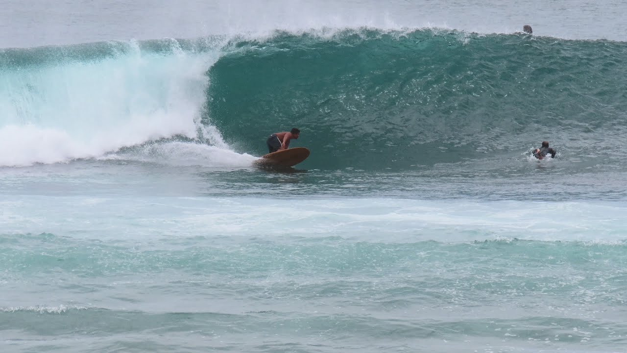 SURFING BIG WAVE WITH LONG BOARD IN BINGIN - YouTube