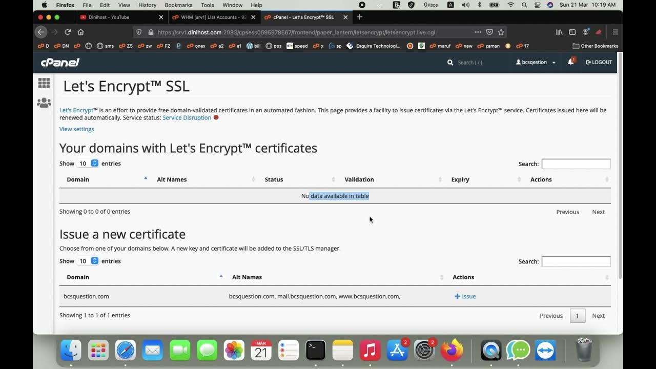 Let's Encrypt - Free SSL/TLS Certificates install from cPanel - YouTube
