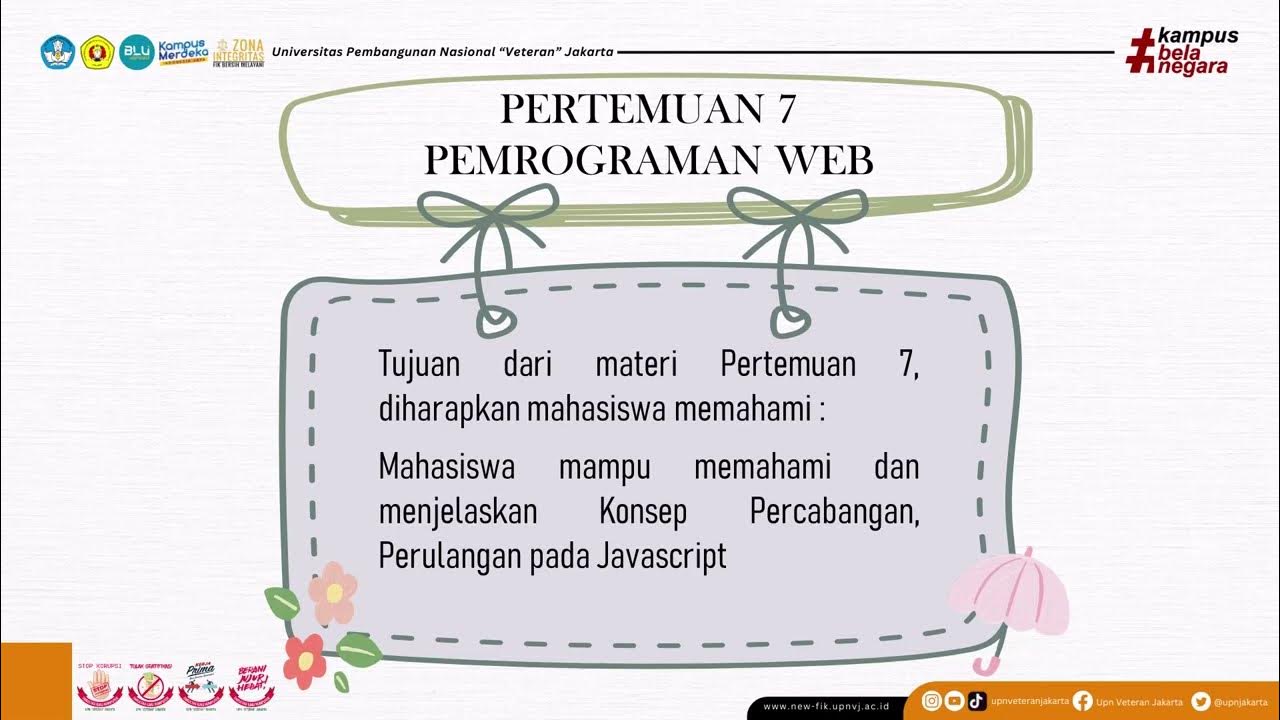 JavaScript (Percabangan dan Perulangan) - YouTube