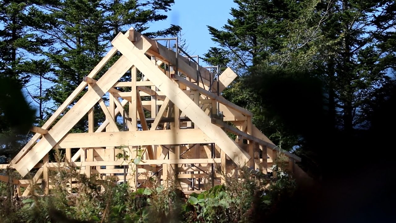 Wooden frame house | frame construction | House building part 6 - YouTube