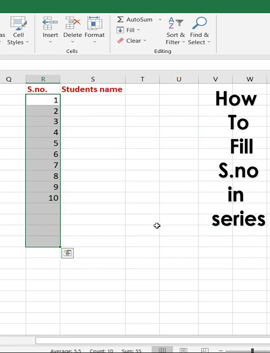Fill Series In Sequence In Seconds Excelshorts Exceltutorial Yt Shorts Computershorts Youtube