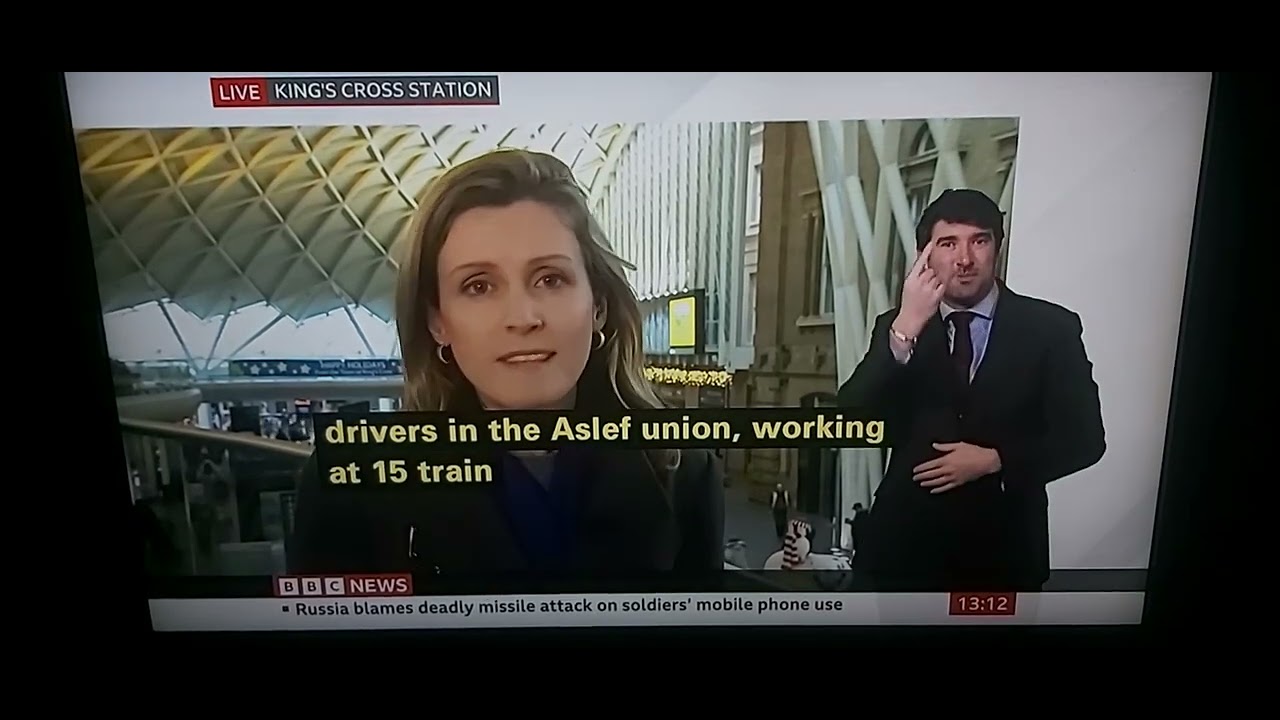 BBC News Talk Live to BBC Transport Correspondent at London King's Cross station on 5 day ...