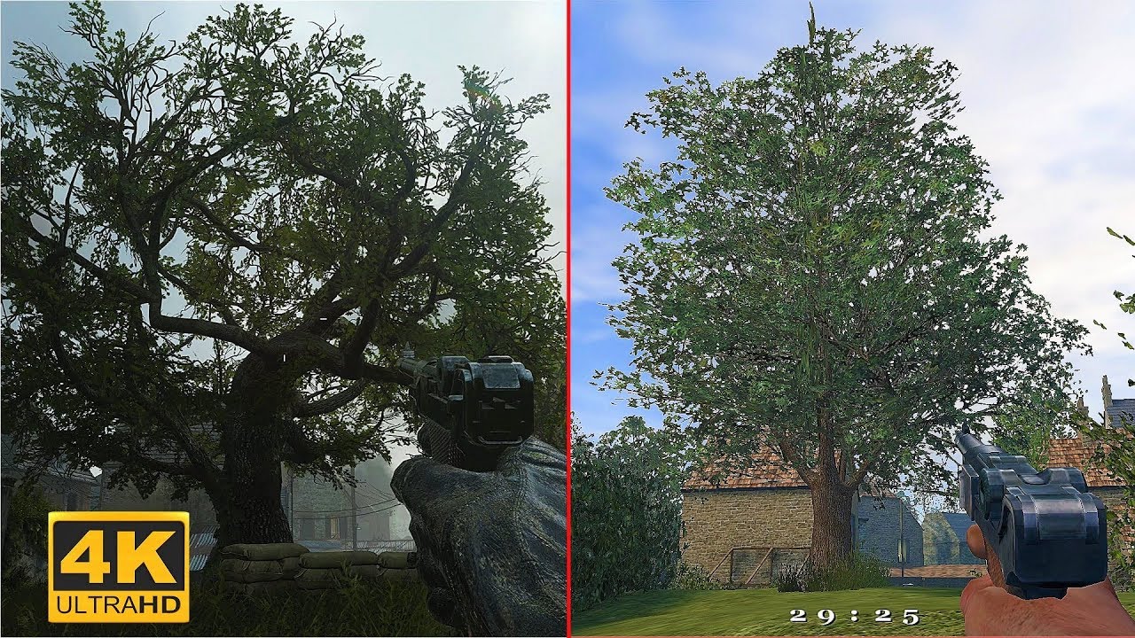 Carentan - Call of Duty 1 vs Call of Duty ww2 in 4K - YouTube