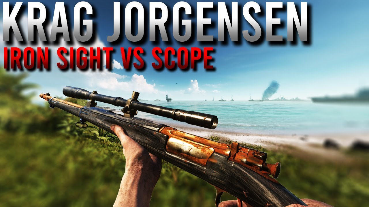Battlefield 5 Krag Jorgensen "Iron sight vs scope" - YouTube