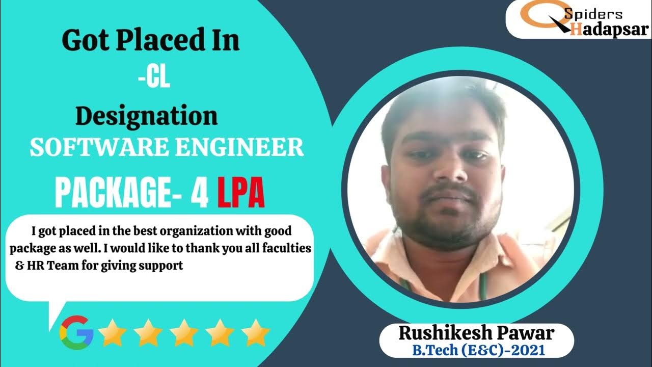 QSPIDERS/JSPIDERS HADAPSAR STUDENT GOT PLACED AS SOFTWARE ENGINEER, CONGRATULATIONS RUSHIKESH ...