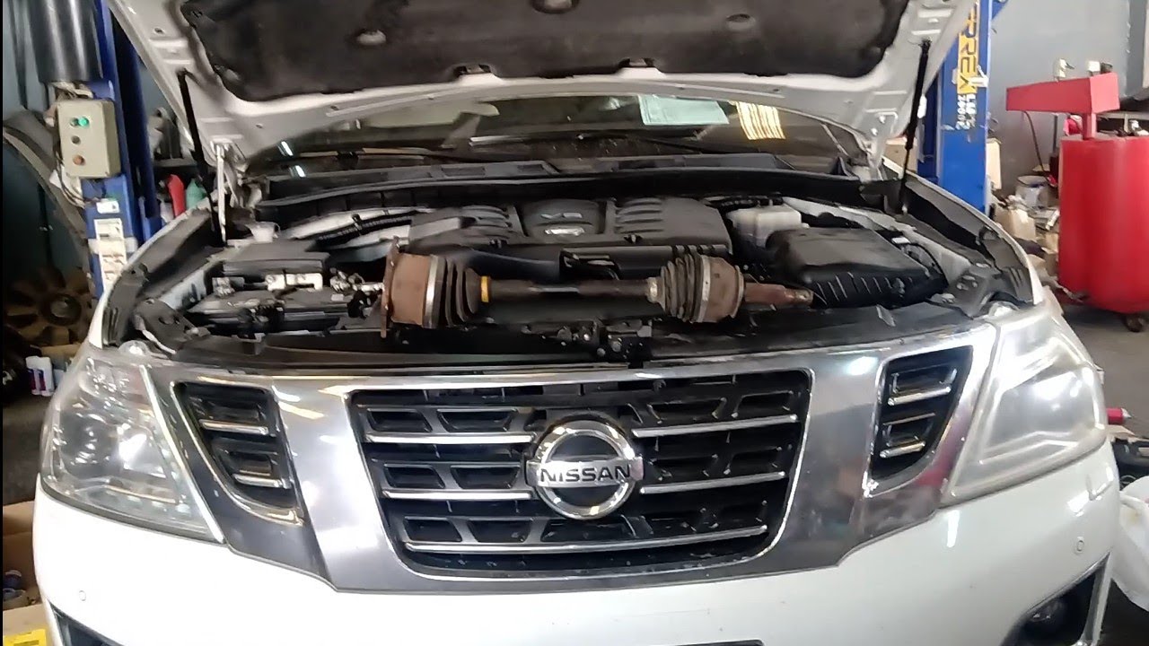 nissan patrol y62 platinum 2010-2020 rear axle replacement - YouTube