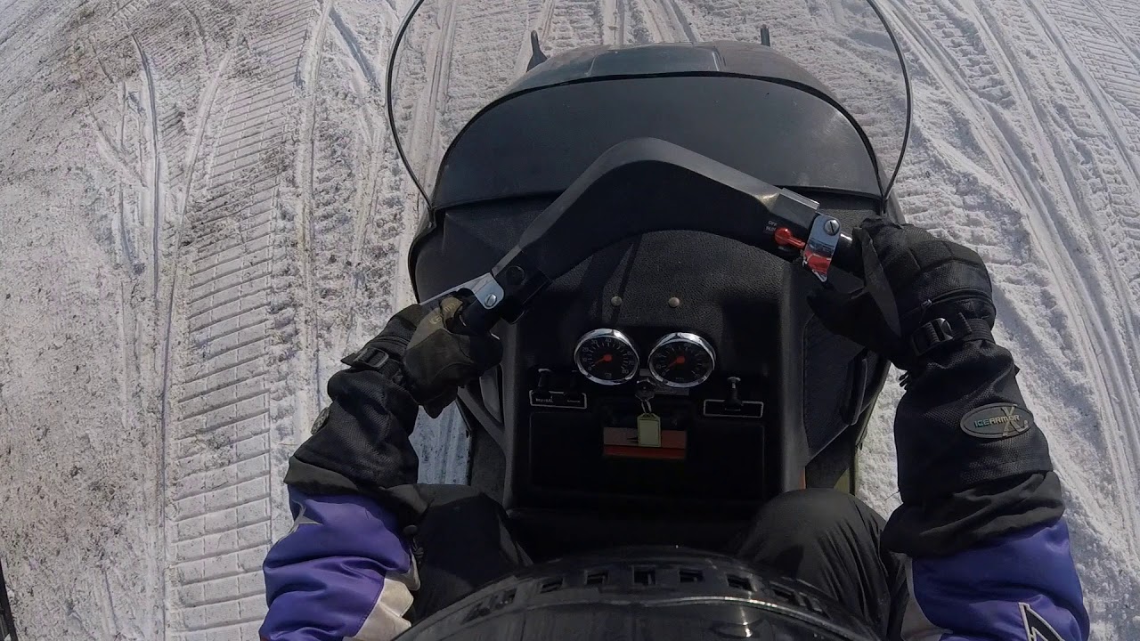 74 Johnson Snowmobile Engine Fail on Vintage Ride - YouTube