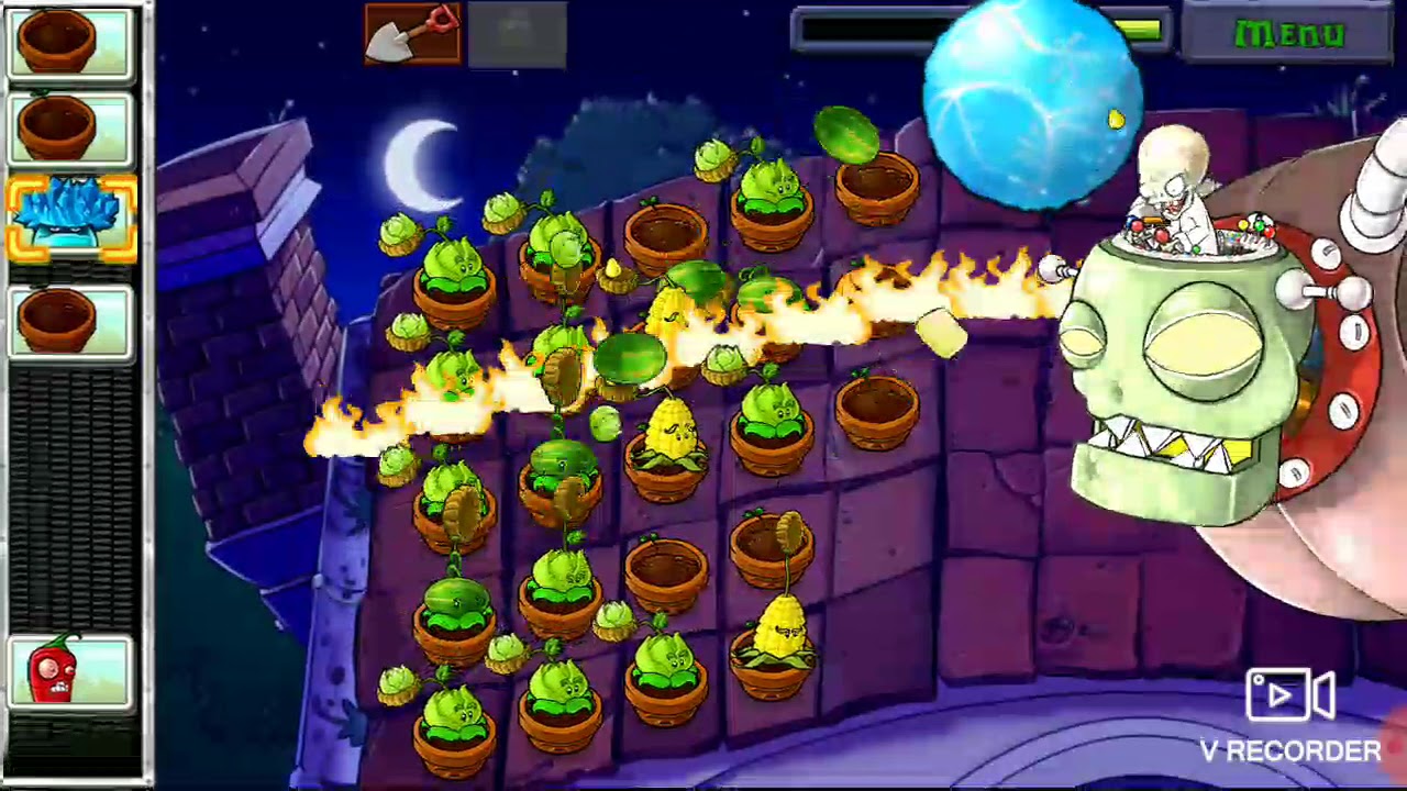Roof level 10 | plants vs zombies - YouTube