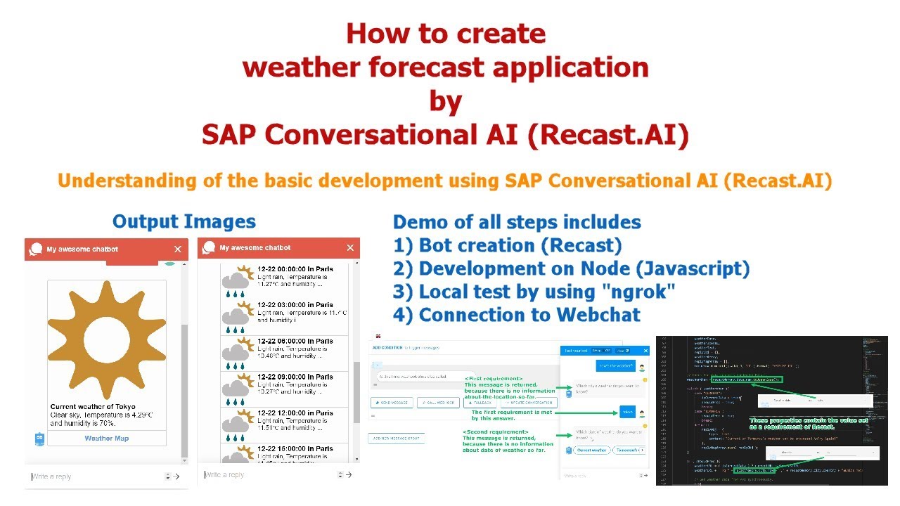SAP CAI: Basic development with SAP Conversational AI (Recast.AI ...