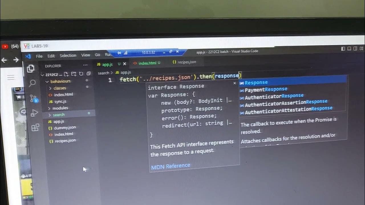 advance JavaScript {Search program} Part 1 - YouTube