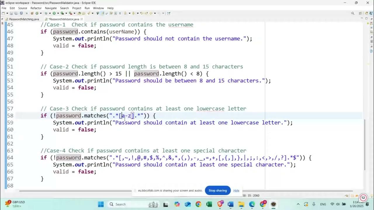 Lab5 6 Password Validation and Matching Using Java 2025 - YouTube