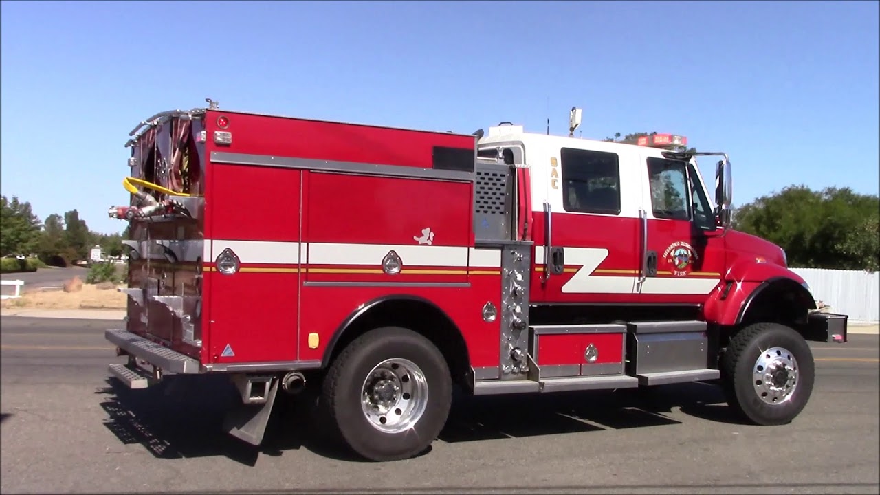 Brush Truck & Fire Engine Responding To Grass Fire + On Scene Footage ...