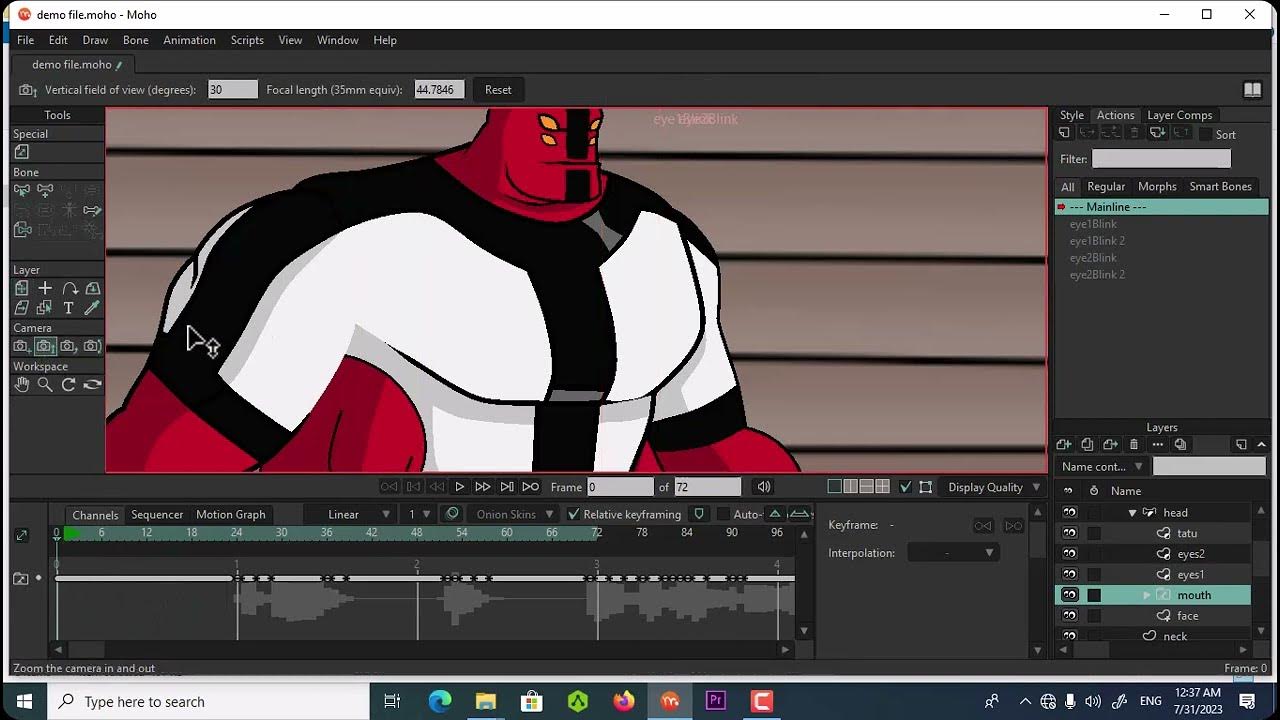 how to create characters talking in moho 2023 tutorial - best tutorial of moho pro 13.5 - YouTube
