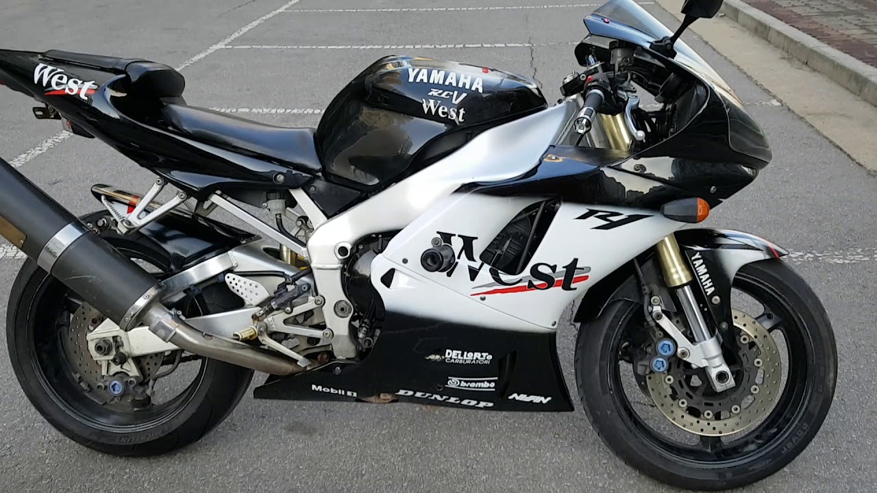 야마하 아롱이 YZF-R1 01년식 알차 웨스트 열간 시동 영상 - YouTube