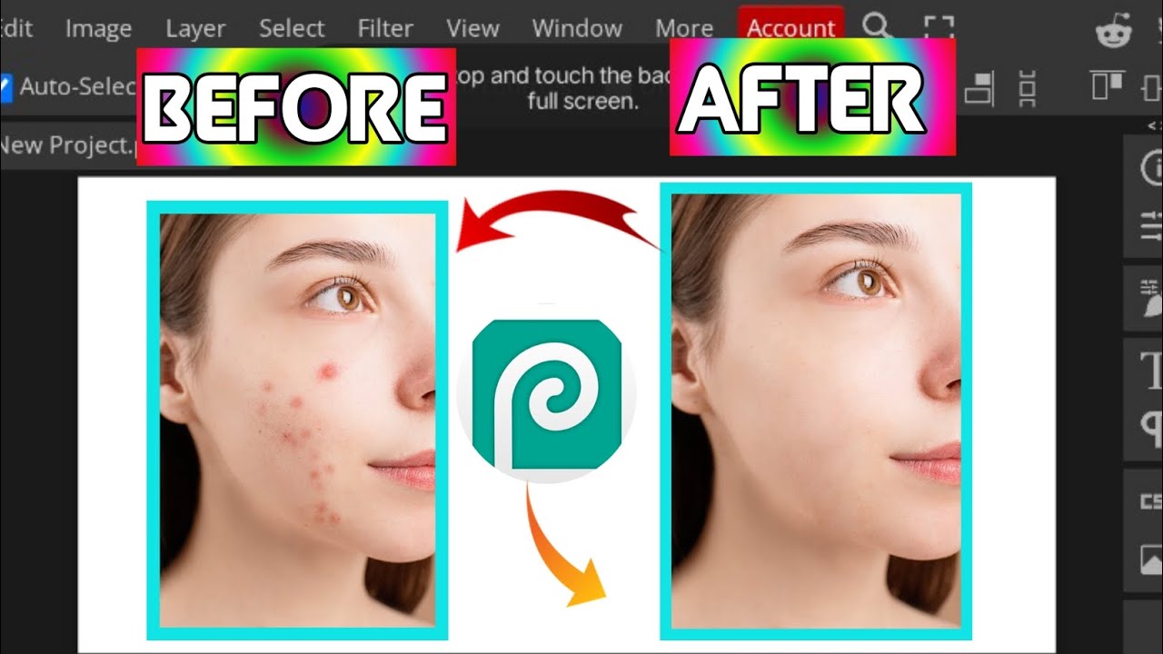 How To Face Retouching | Pimple Remove In Photopea | In 1 Minutes ...
