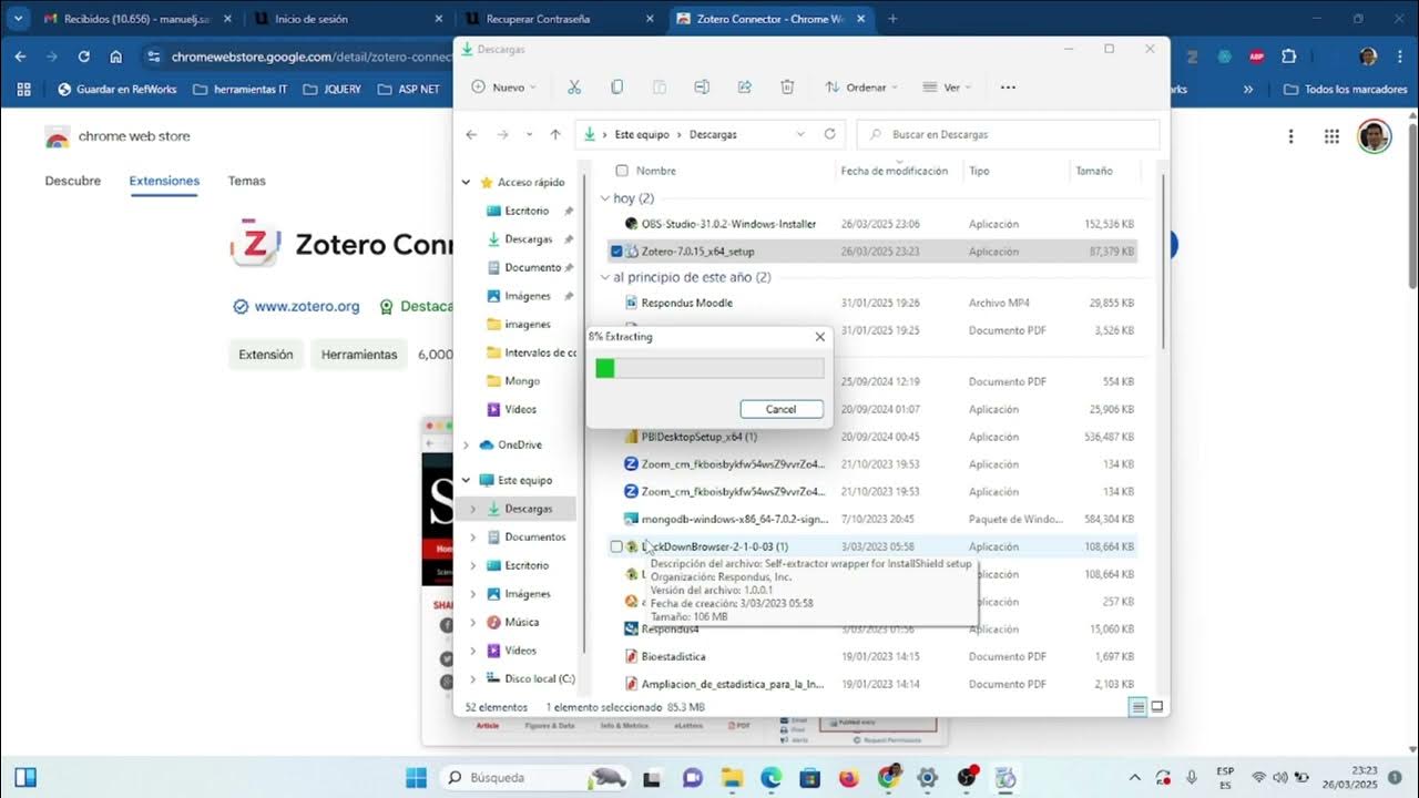 INSTALACION DE ZOTERO VERSION 7 - YouTube