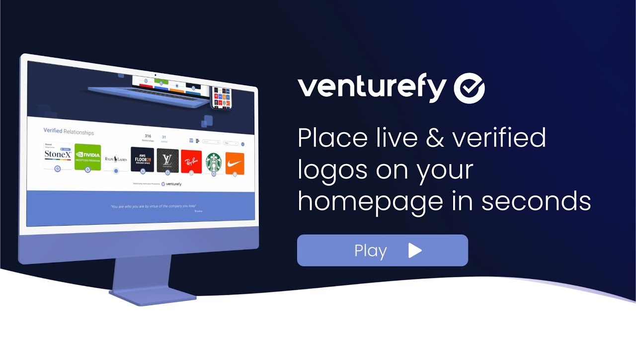 Verified Relationship Logos Live on Your Homepage in Seconds with @venturefy - YouTube