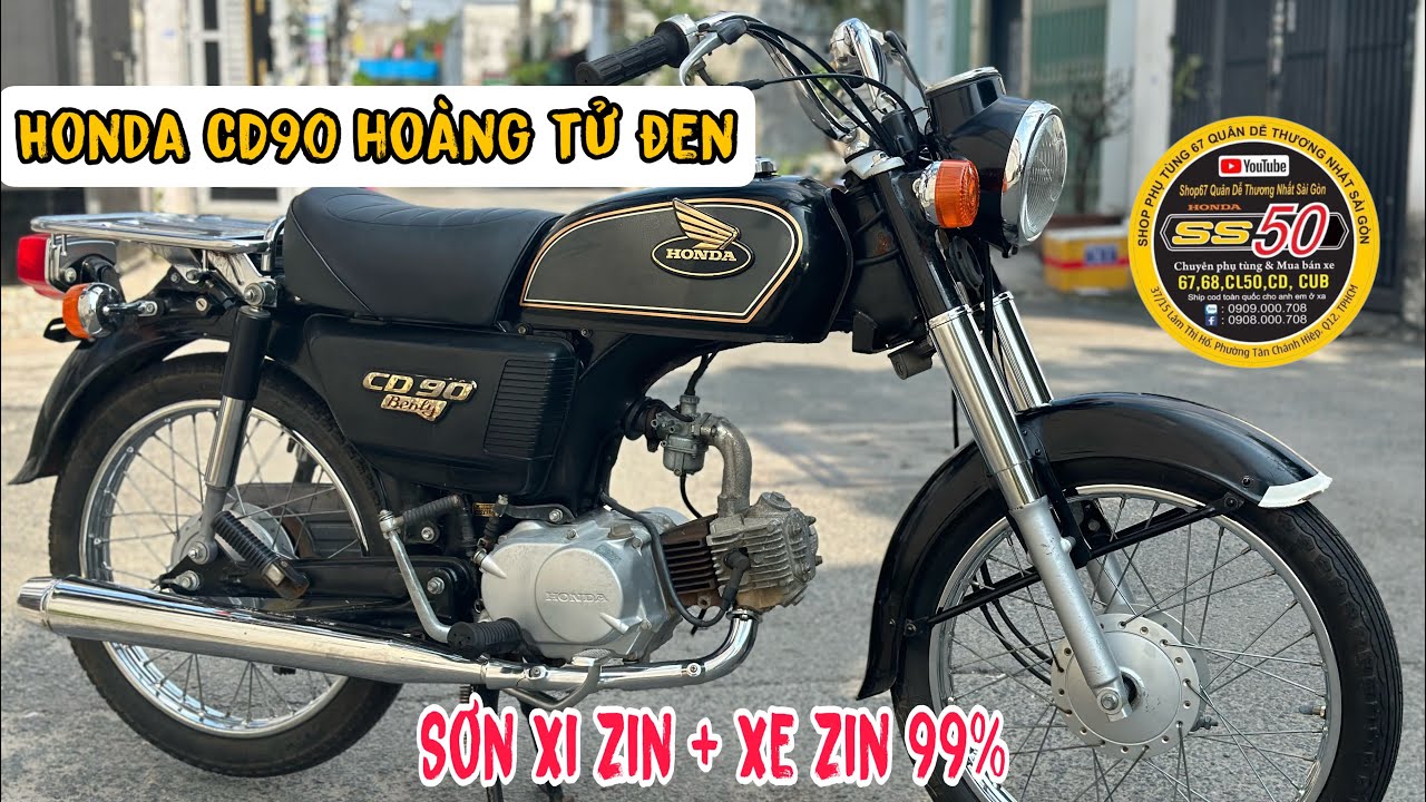 Honda CD90. Hoàng tử đen zin 99% ( đã bán ) - YouTube