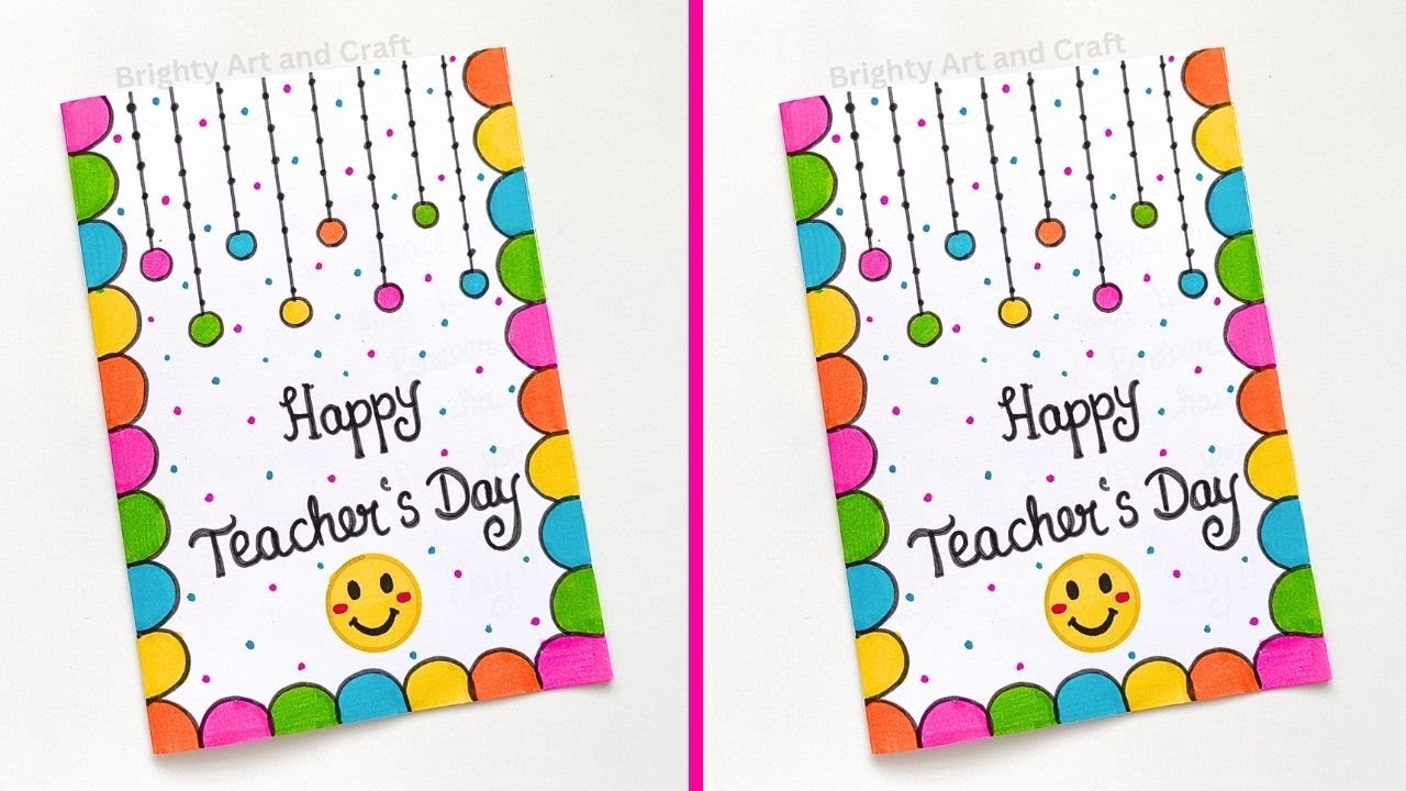 Teachers day card | Easy and Cute Teachers day card | White Paper ...