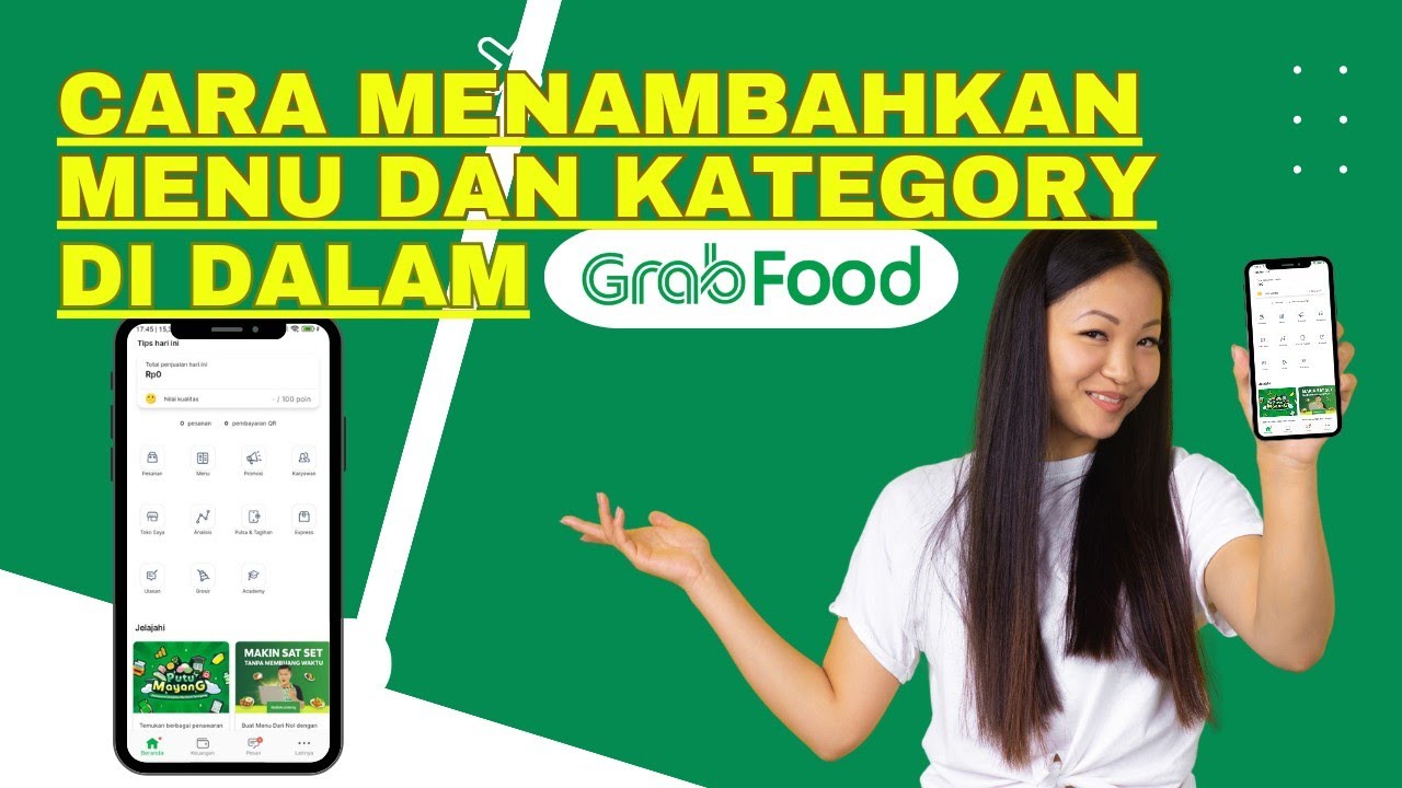 CARA MENAMBAHKAN MENU DI GRABFOOD MERCHANT || TUTORIAL GRAB MERCHANT ...