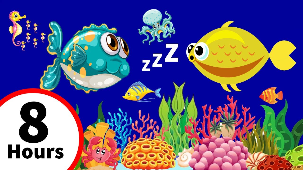 8 HOURS Bedtime Lullabies and Calming Undersea Animation Baby Lullaby ...