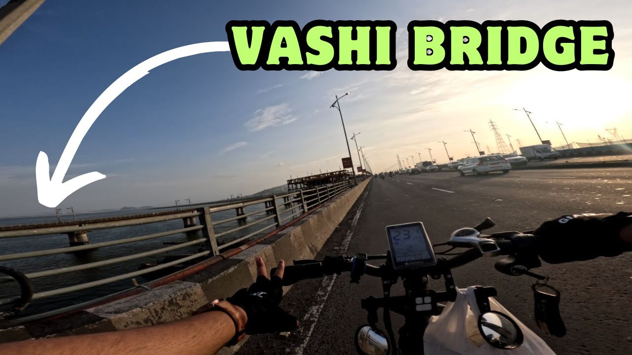 Vashi Bridge Ride in 4k Electric Cycle || Go pro 12 - YouTube