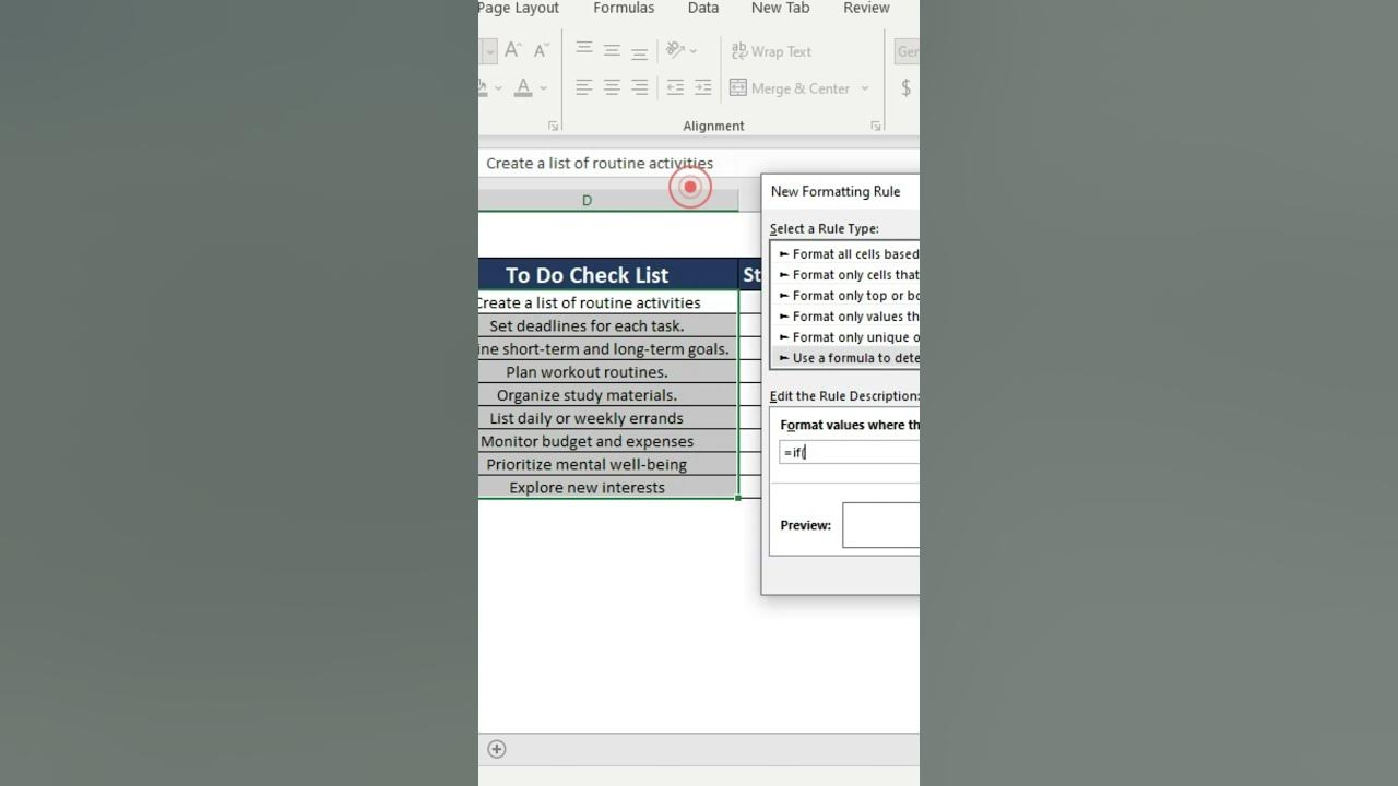 To Do List In Excel Advancedexcel Exceltutoring Youtube