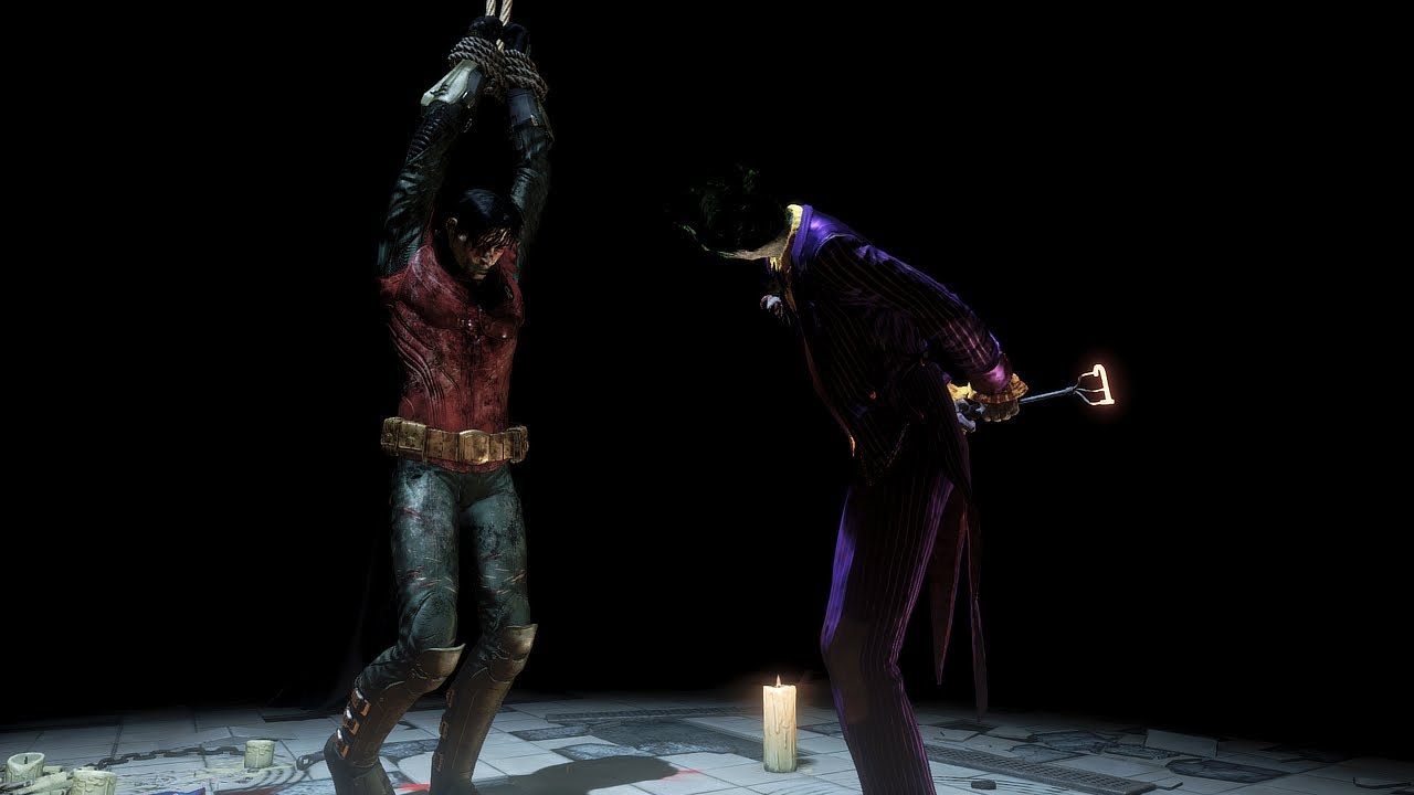 Joker burn Robin with a red-hot iron rod on his face (Robin Hanging ...