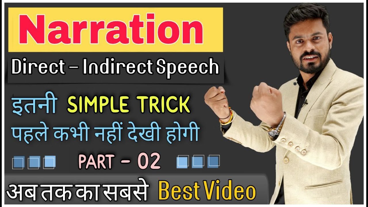 Part- 2 | Direct and Indirect Speech In English Grammar | Narration In ...