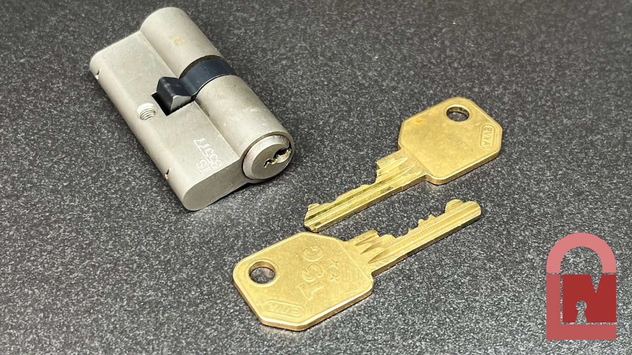 EVVA TSC Euro Lock Pick and Gut - Nasty Keyway and Bitting! - YouTube
